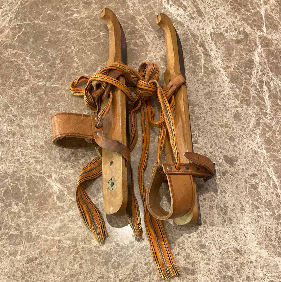 Vintage Wood Leather & Steel Ice Skates – I Dream of Snow