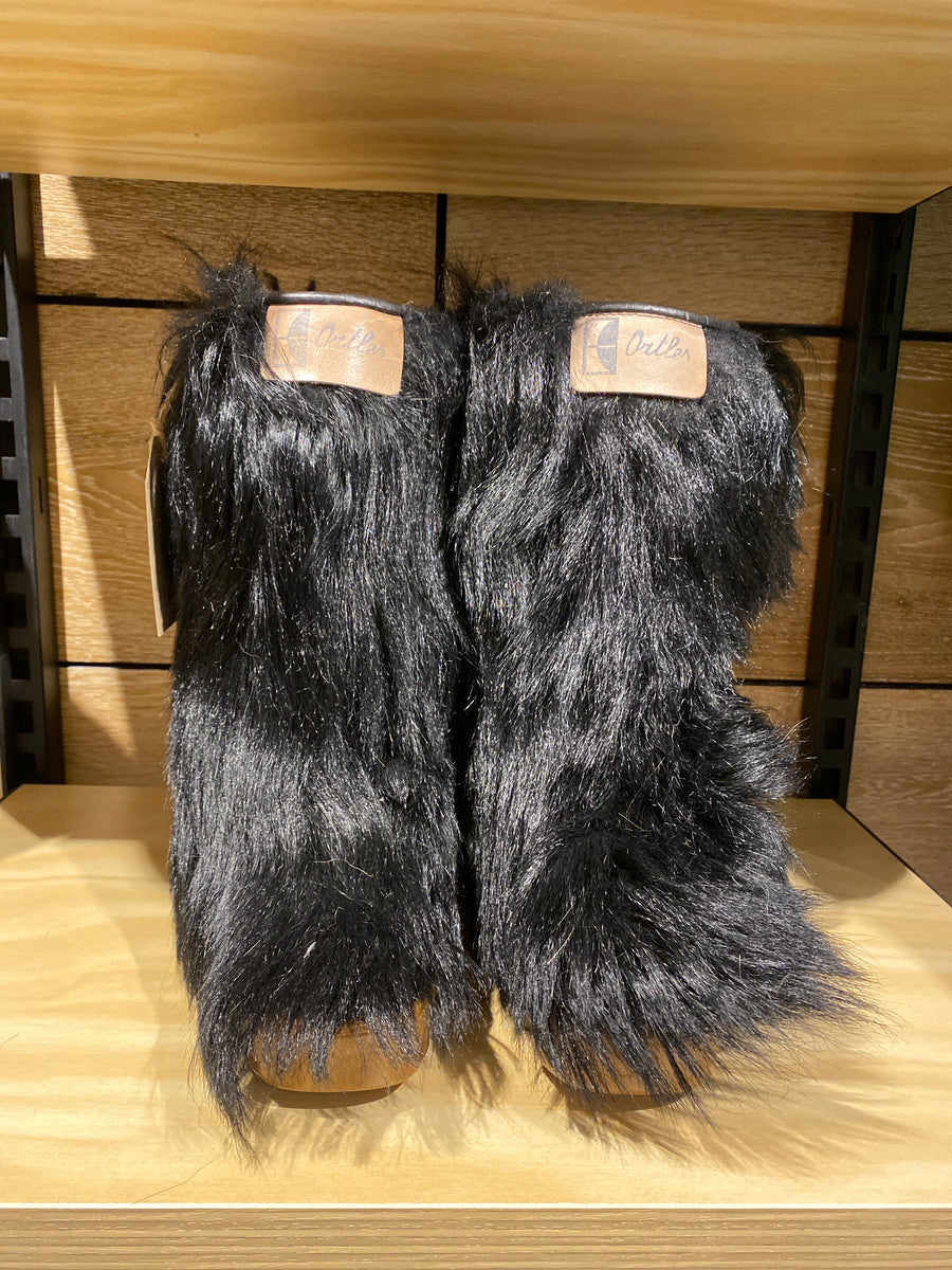 Vintage Ortles Long Black Goat Hair Après Snow Boots – I Dream of Snow