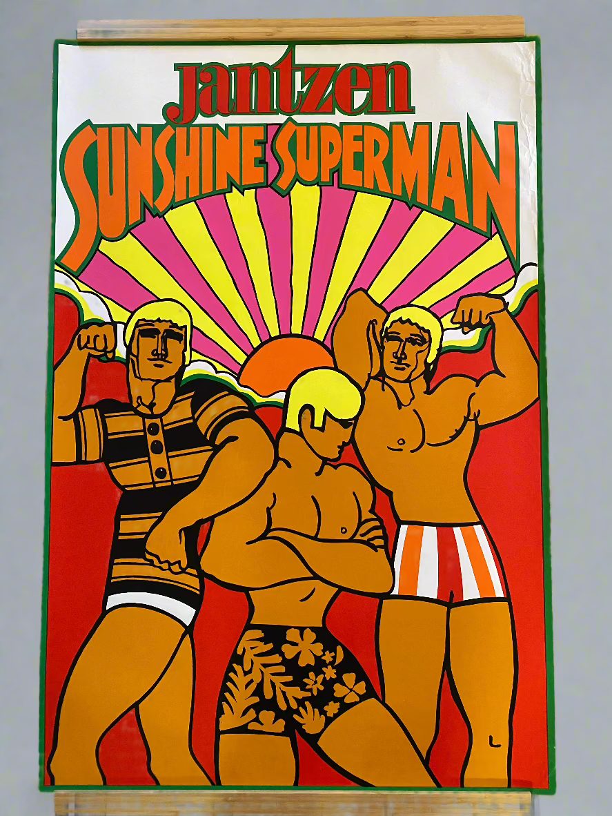 Vintage 1970's Jantzen Sunshine Superman Advertising Poster – I Dream ...