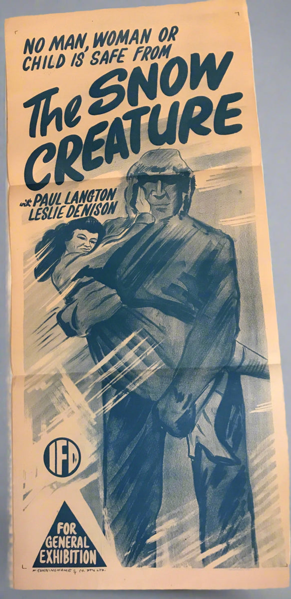 1954 The Snow Creature Original Day Bill Movie Poster – I Dream of Snow
