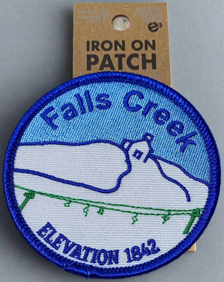 Falls Creek Elevation Embroidery Patch – I Dream of Snow